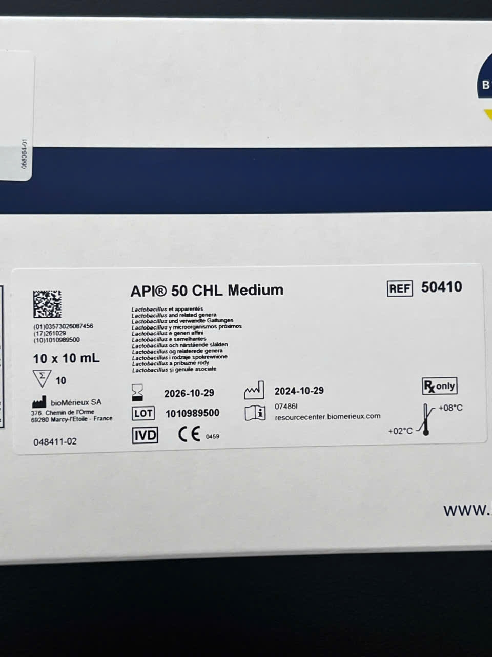 Bộ kít API 50 CHL 50410 Biomerieux